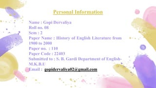 The Dadaism Movement - Paper 110 | PPTX