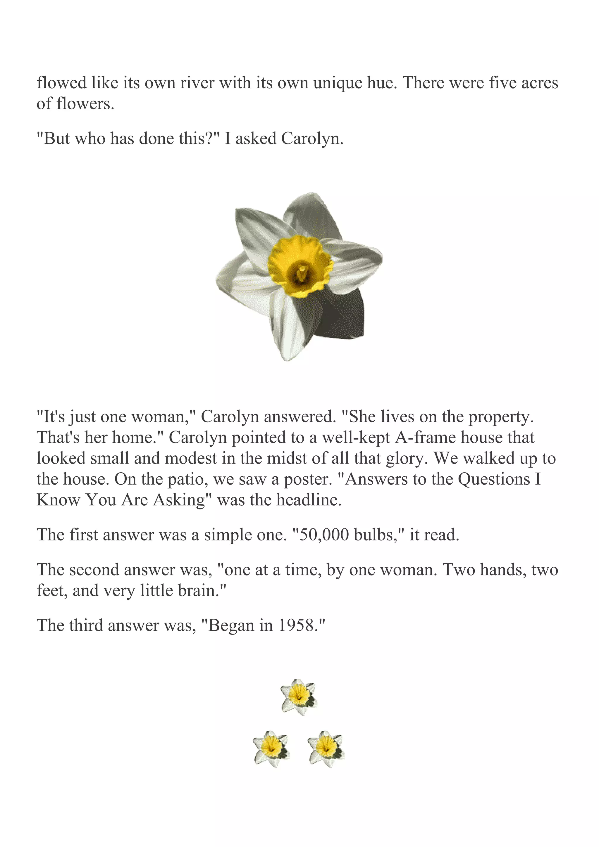 The Daffodil Principle | DOC | Gardening | Home & Garden