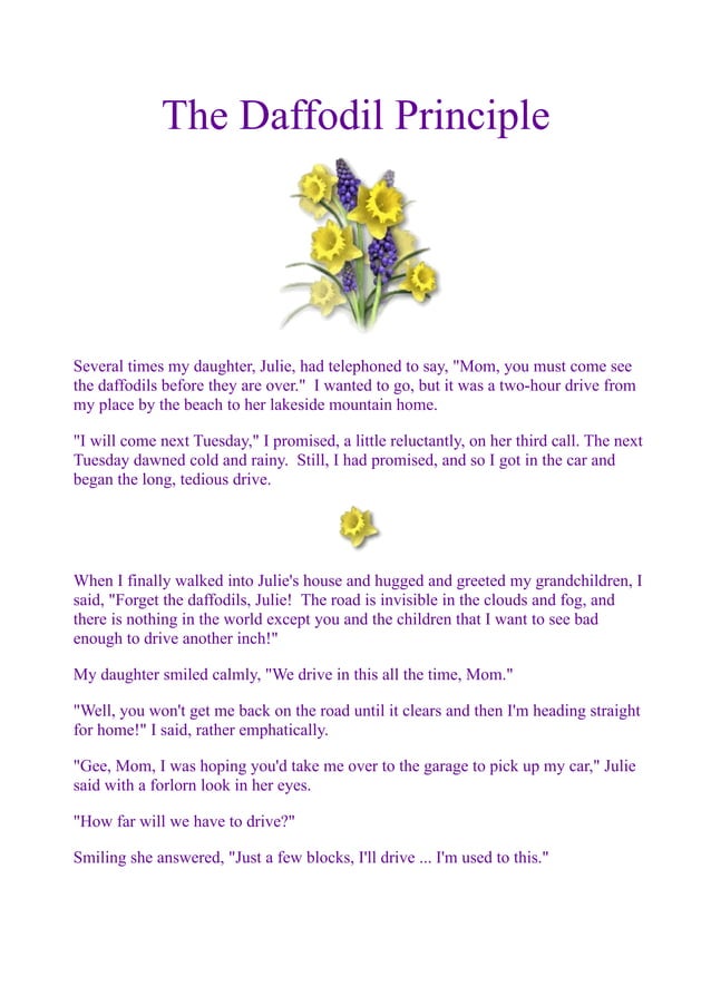 The daffodil principle | PDF