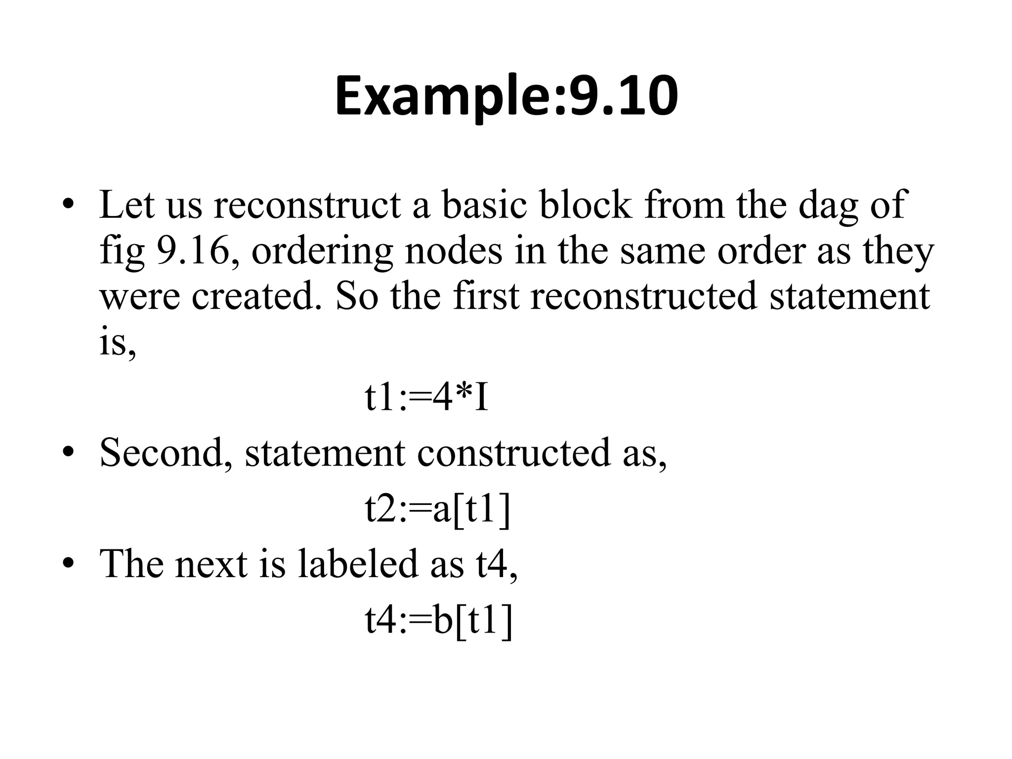 The dag representation of basic blocks | PPTX