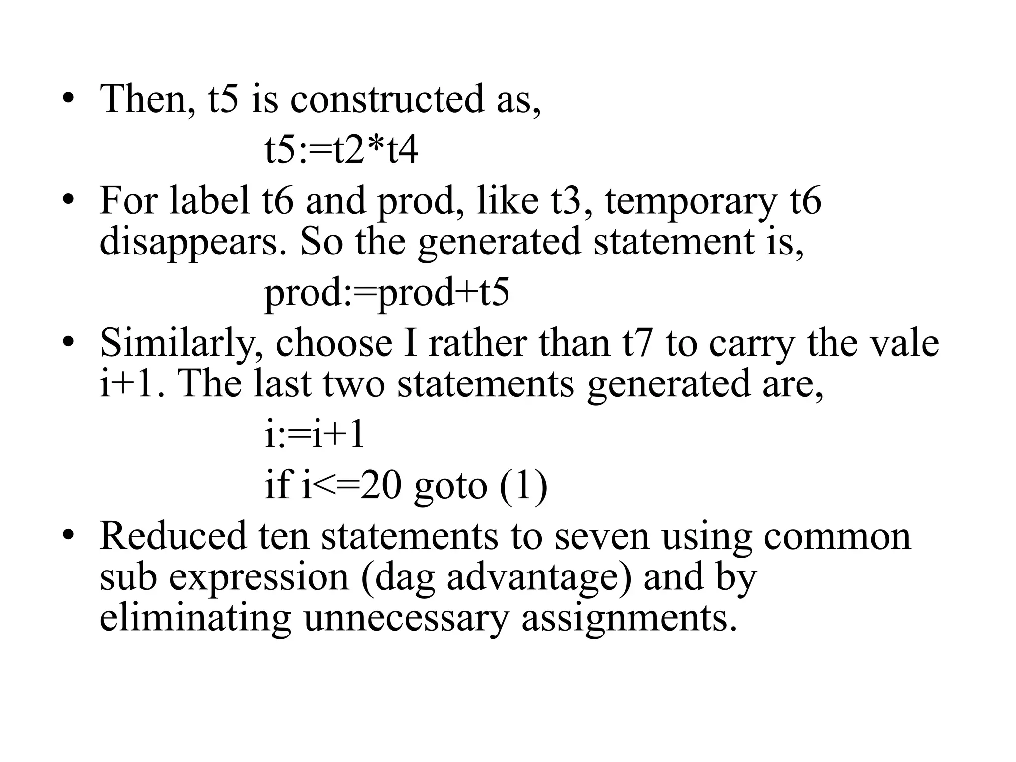 The Dag Representation Of Basic Blocks Ppt
