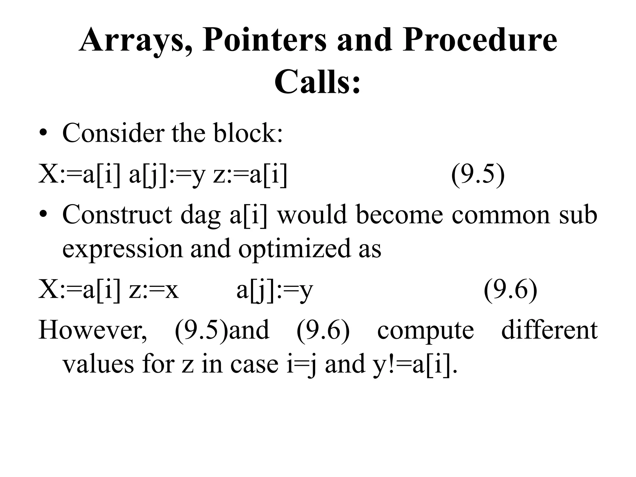 The dag representation of basic blocks | PPT