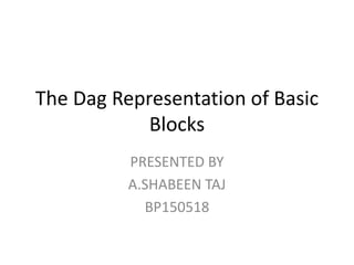 The dag representation of basic blocks | PPTX