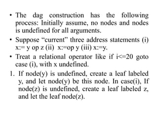 The dag representation of basic blocks | PPTX