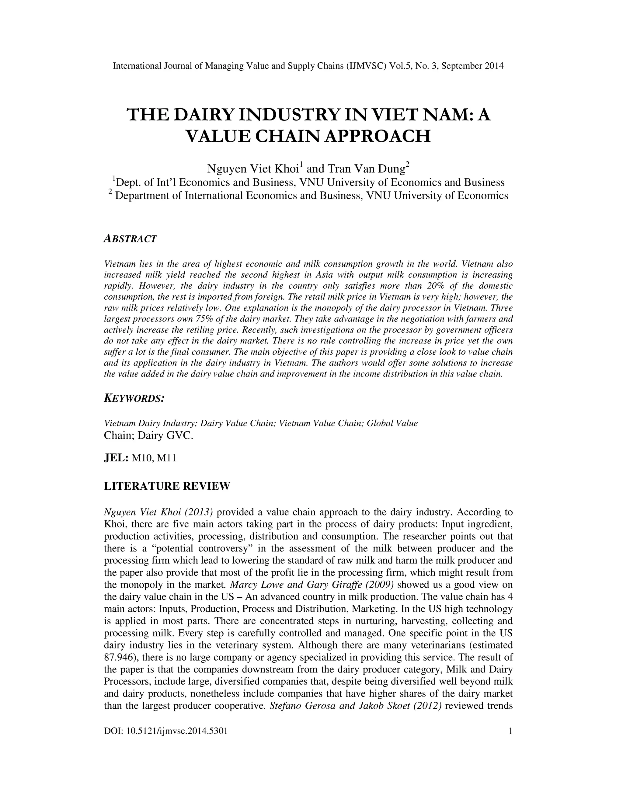 The dairy industry in viet nam a value chain approach | PDF