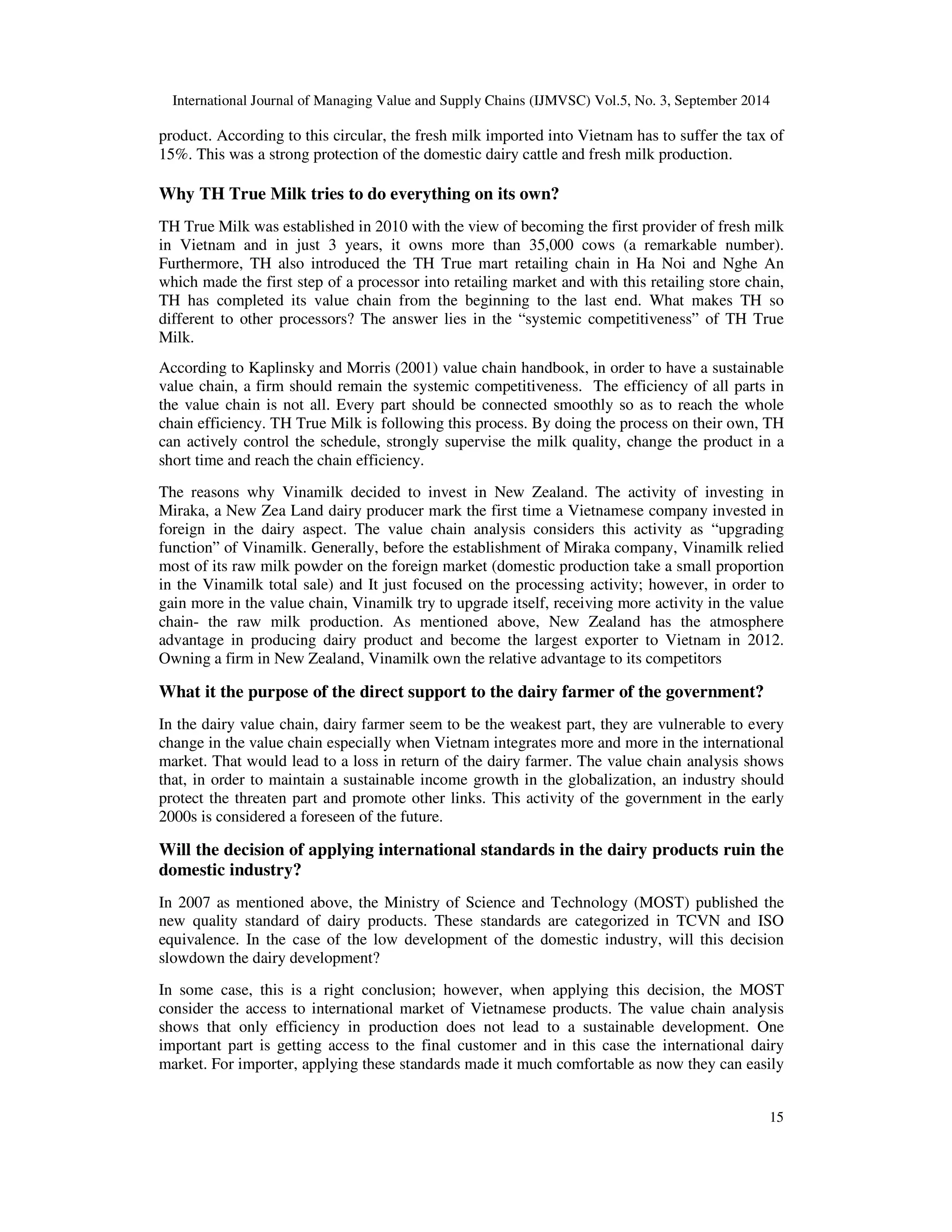 The dairy industry in viet nam a value chain approach | PDF