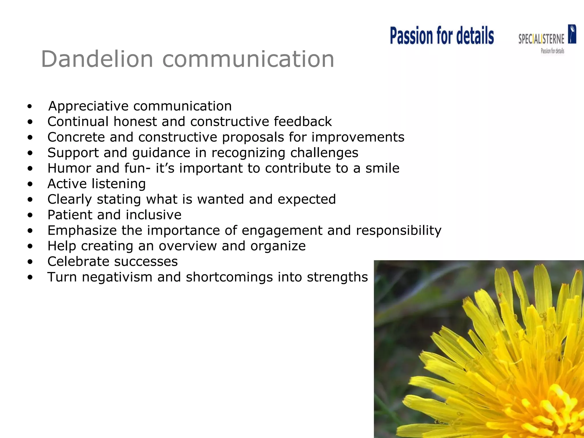 The dandelion model | PPT