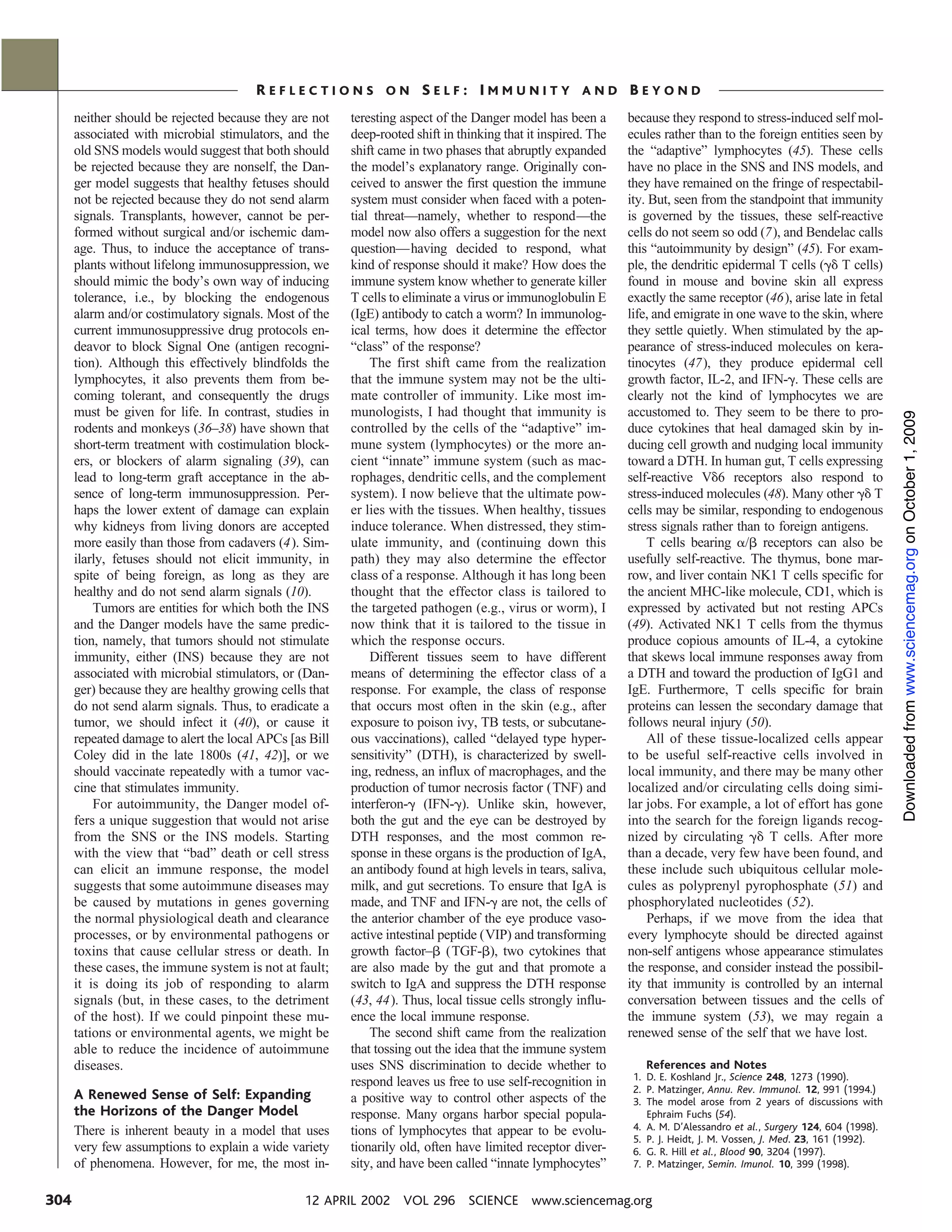 The Danger Model | PDF