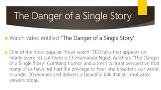 The Danger of a Single Story | PPTX