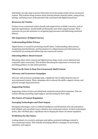 The Dangers and Ethical Implications of Non-Consensual Adult Content ...