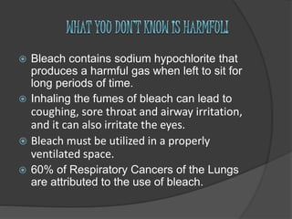 The dangers of bleach | PPTX