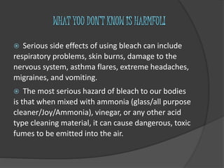 The dangers of bleach | PPTX