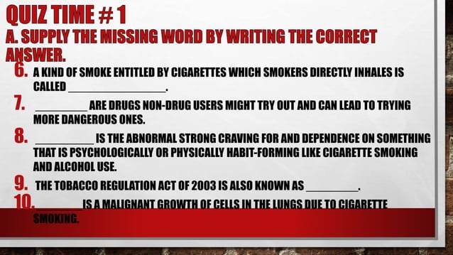 The dangers of cigarette smoking | PPTX | Illegal Drugs, Tobacco ...