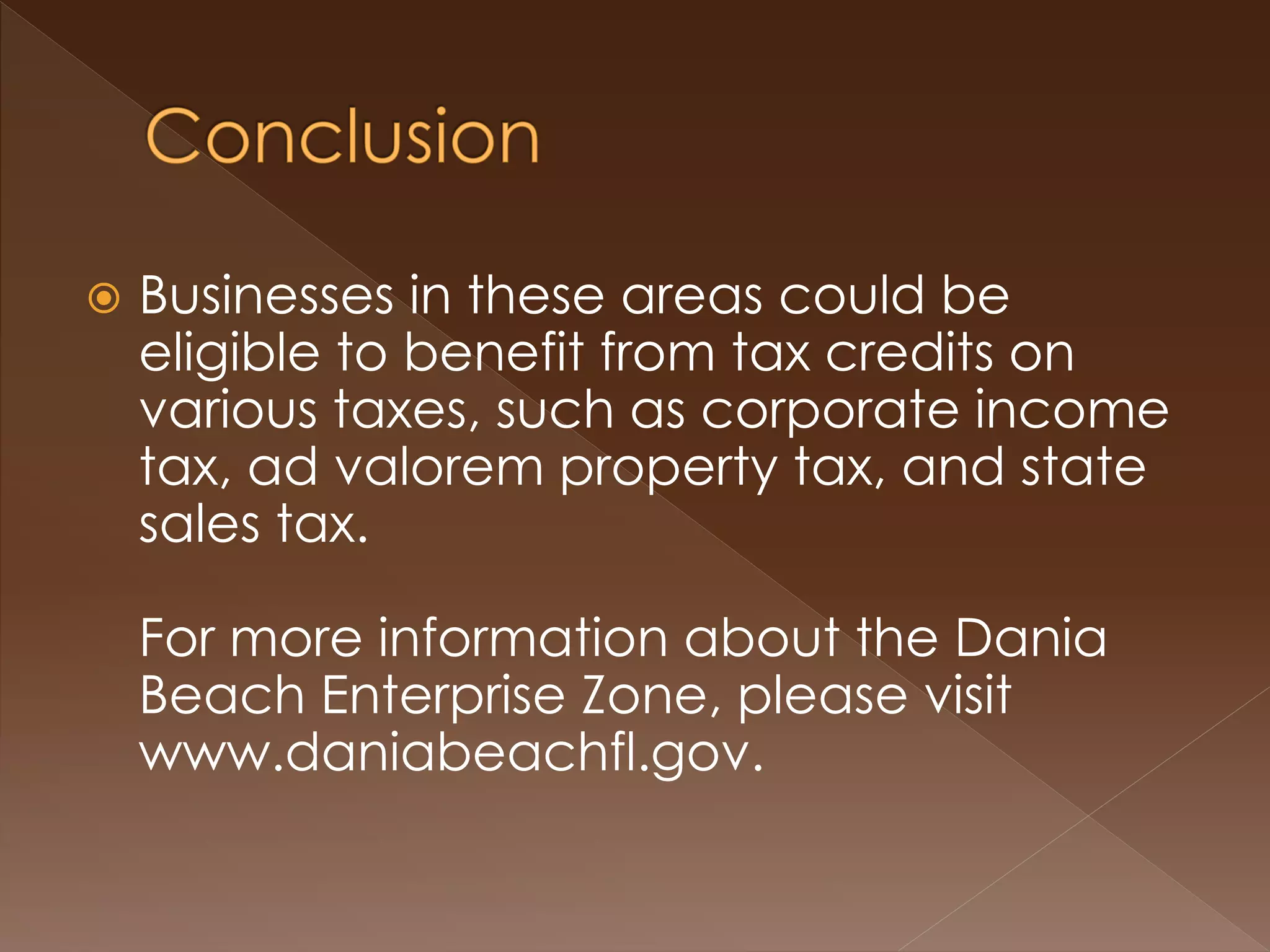 The Dania Beach Enterprise Zone | PPTX