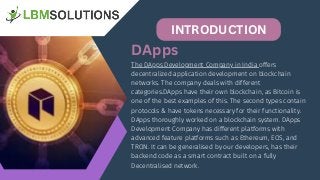 The DApps Development company in india | PPT
