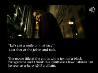The Dark Knight Trailer Analysis | PPTX