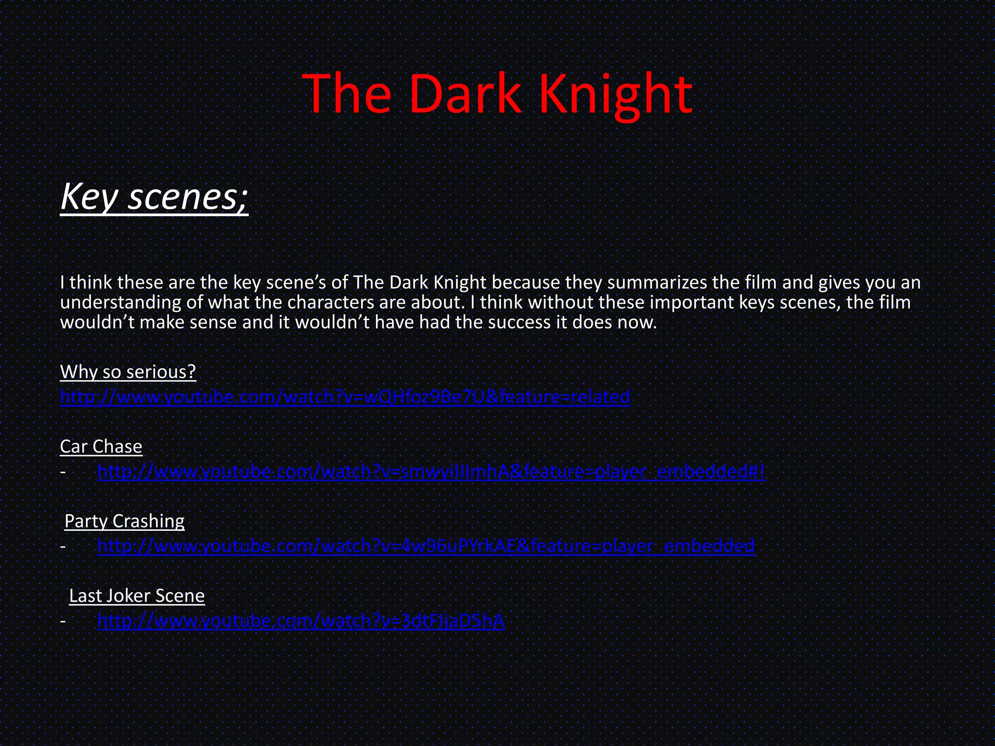 The dark knight | PPTX