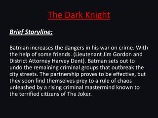 The dark knight | PPTX
