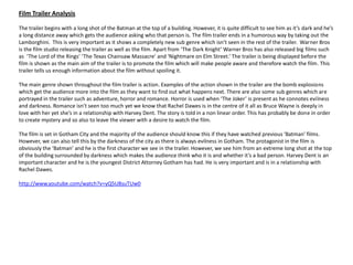 The Dark Knight Analysis | PPTX | Movies | Entertainment