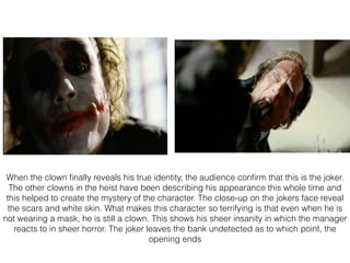 The Dark Knight Opening Analysis | PPT