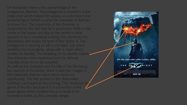 The Dark Knight - Film Poster Analysis | PPTX | Genres