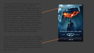The Dark Knight - Film Poster Analysis | PPTX