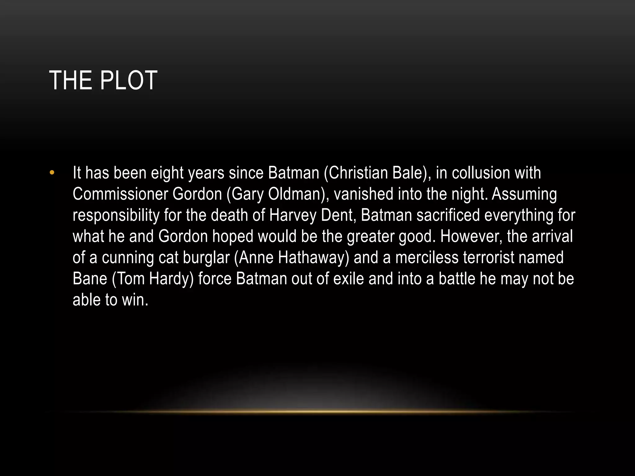 The Dark Knight Rises | PPTX