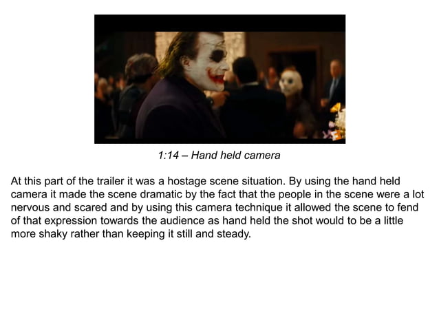 The dark knight trailer analysis | PPTX