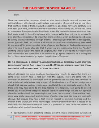 The dark side of spiritual abuse 5parts | PDF