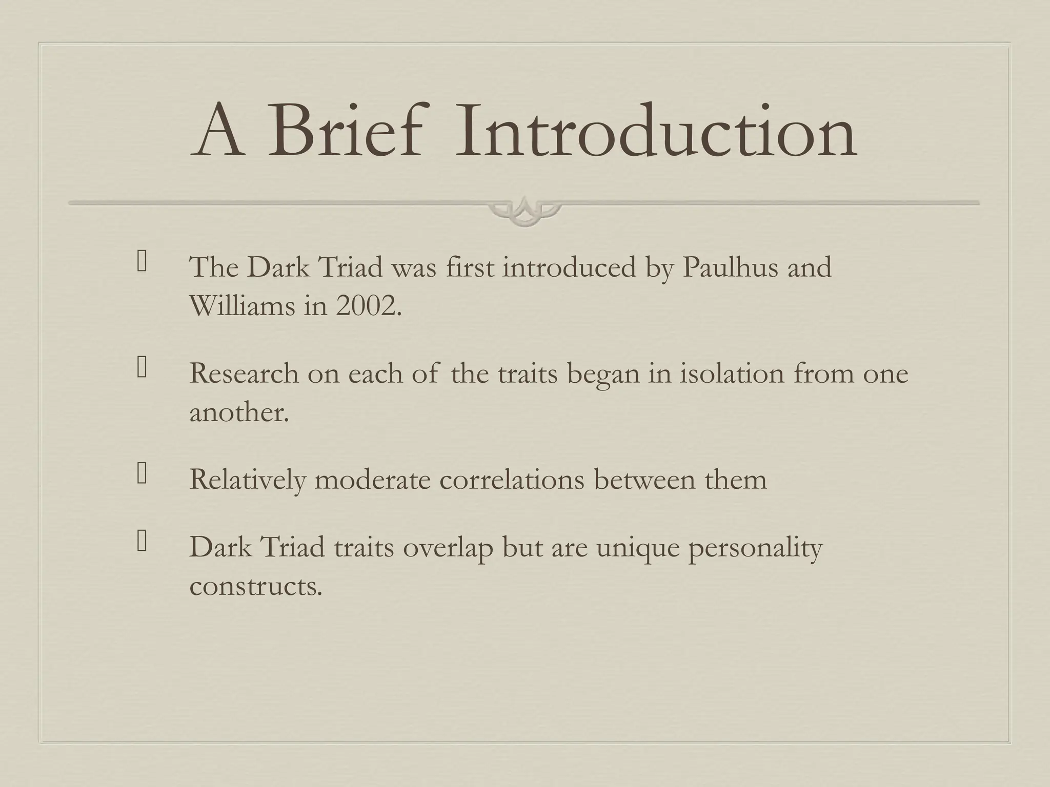 The Dark Triad - in Personality types and forms | PPTX