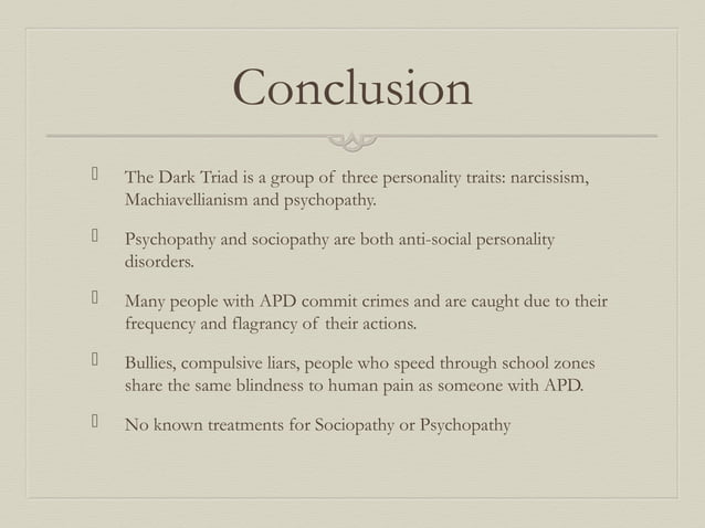 The Dark Triad - in Personality types and forms | PPTX