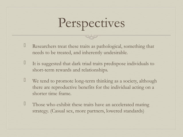 The Dark Triad - in Personality types and forms | PPTX