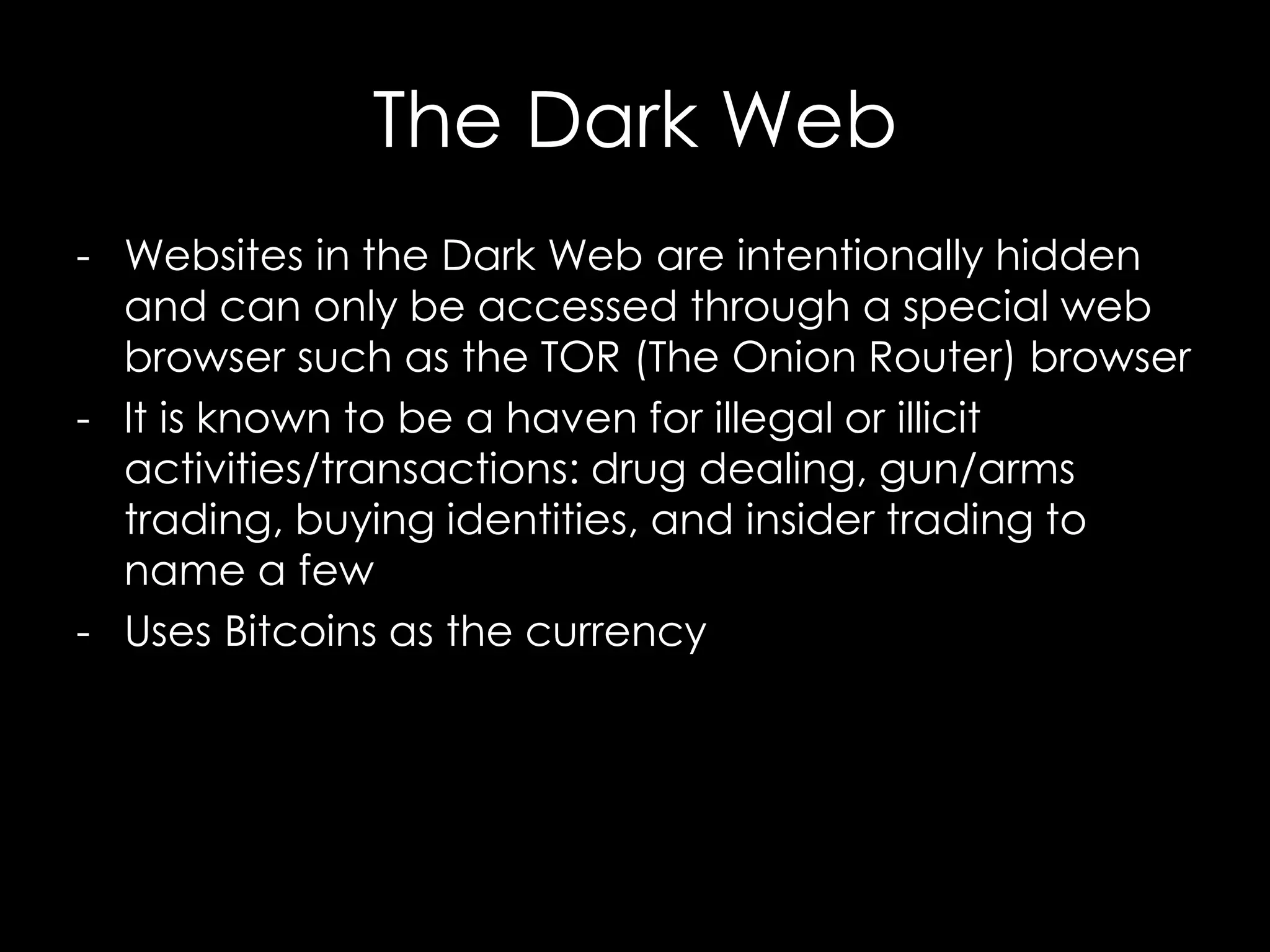 The dark web | PPTX