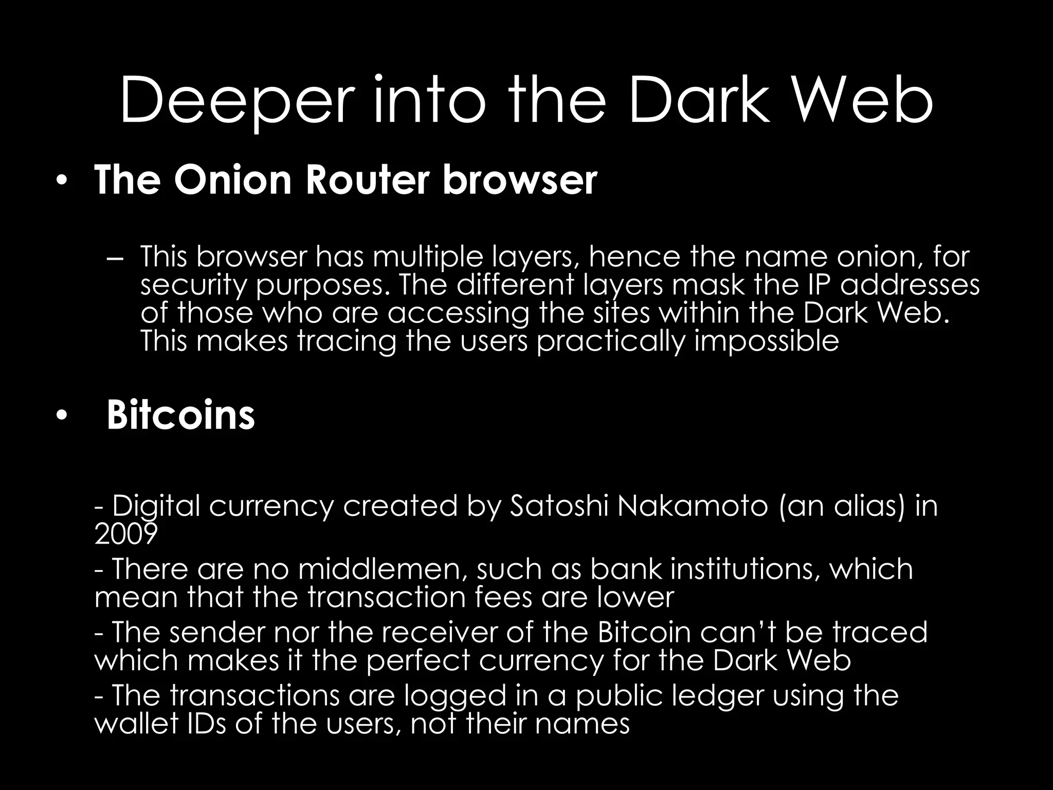 The dark web | PPTX