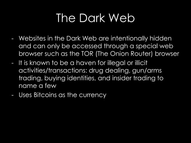 The dark web | PPTX