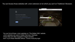 The Dark Web : Hidden Services | PPTX