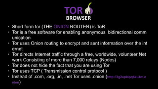 The Dark Web : Hidden Services | PPTX