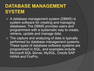 The database applications | PPTX