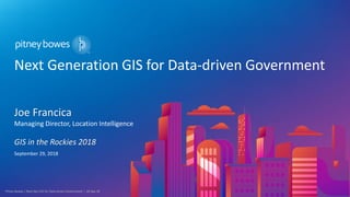 2018 GIS in the Rockies Vendor Showcase (Th): The Data Driven ...