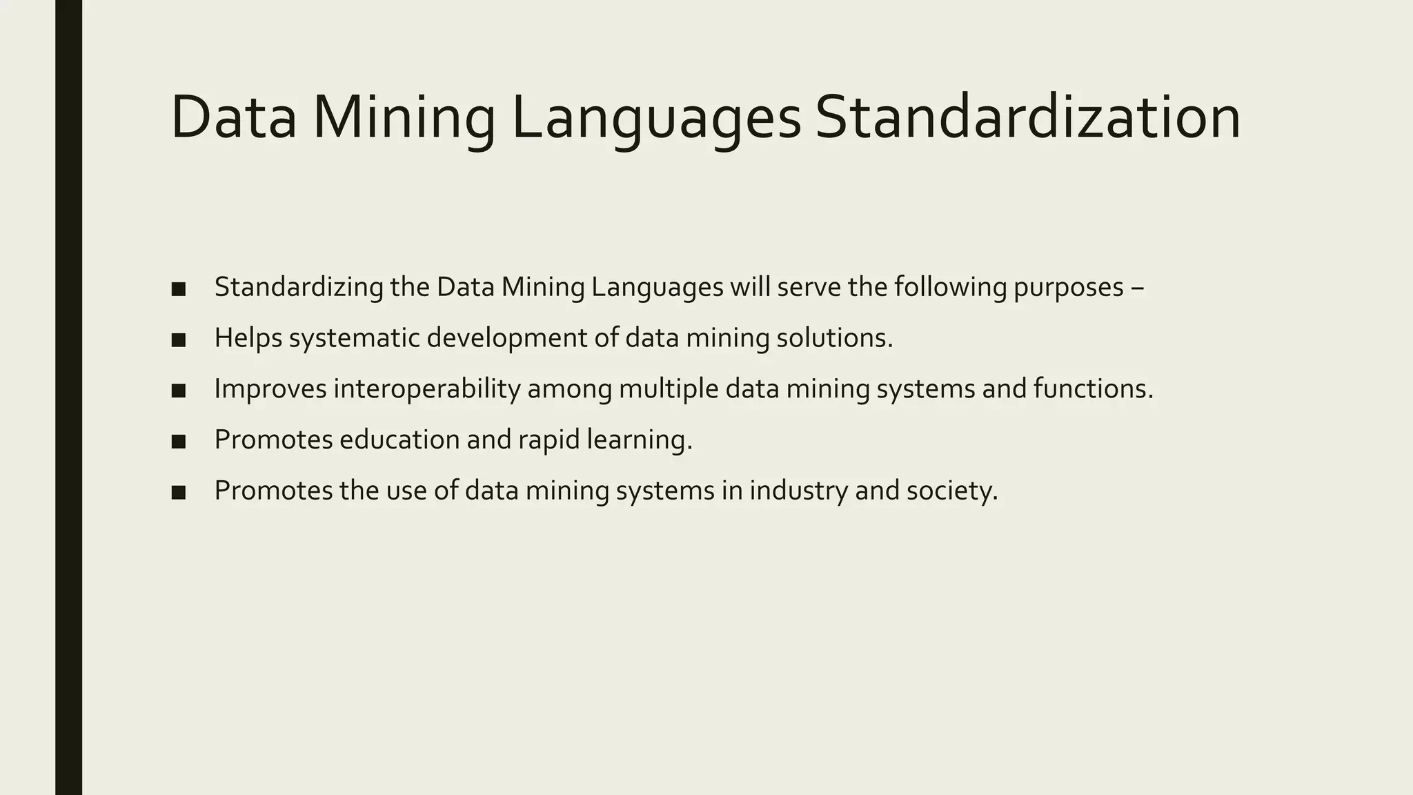 The data mining query language | PPT
