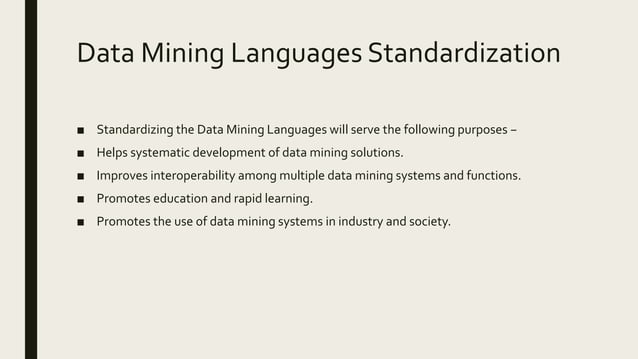 The Data Mining Query Language Pptx Databases Computer Software