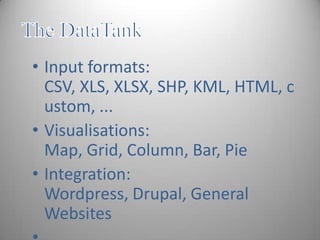The DataTank: Bridging the gap between data owners and data consumers | PPTX