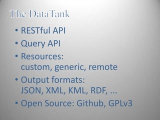 The DataTank: Bridging the gap between data owners and data consumers | PPTX