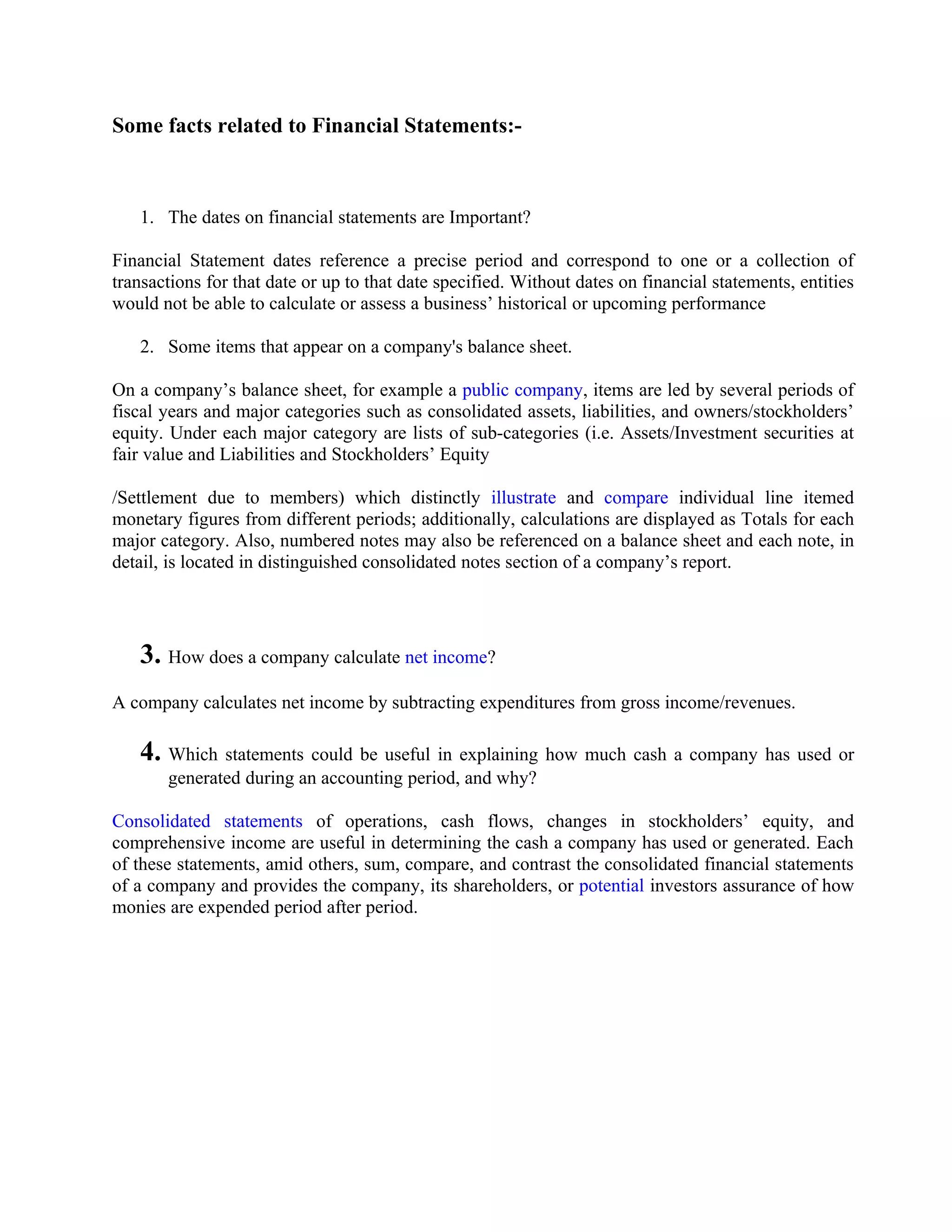 The Dates On Financial Statements Are Important | DOC