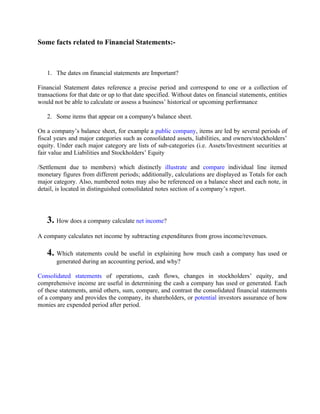 The Dates On Financial Statements Are Important | DOC