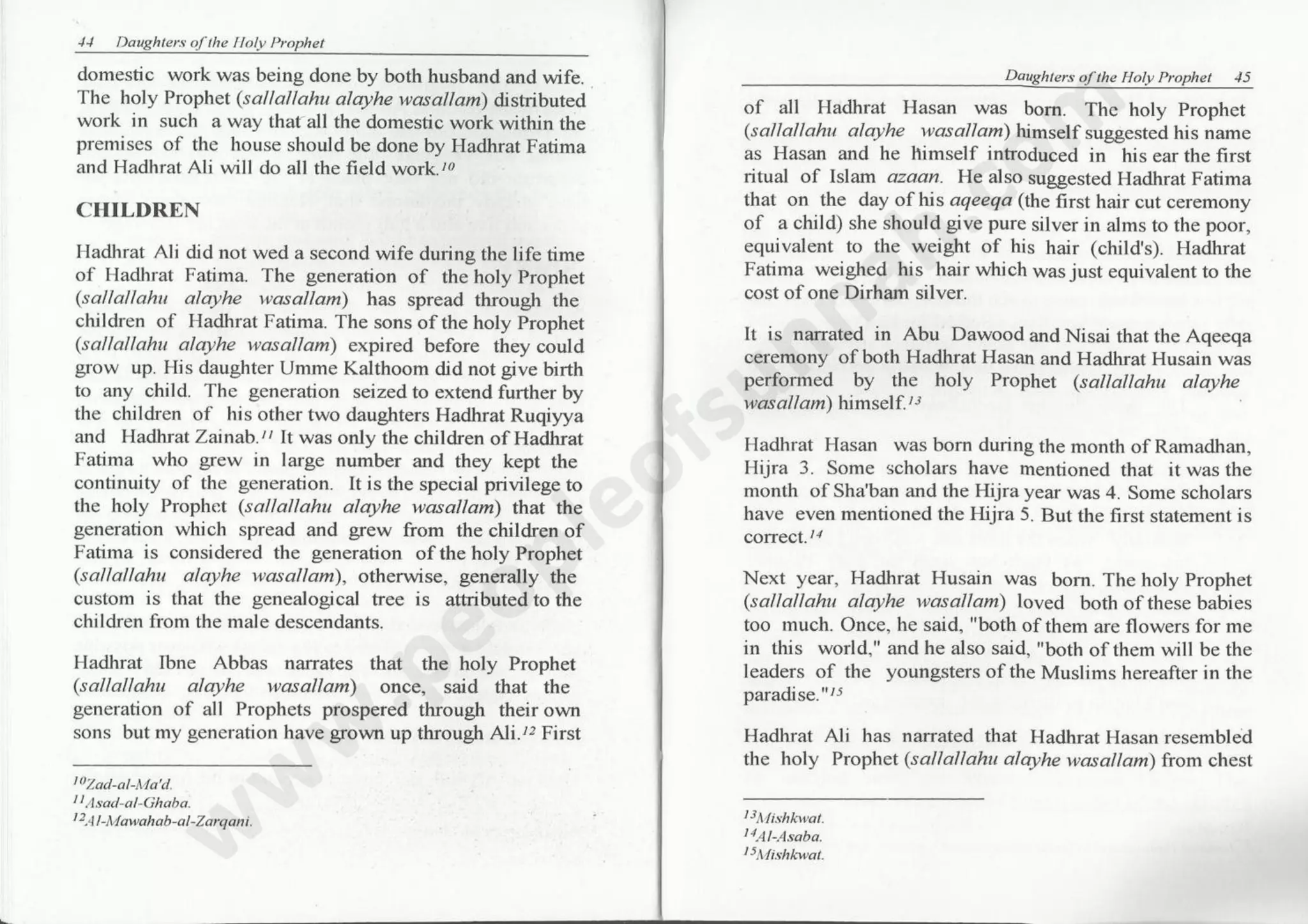 The Daughters of the Prophet Muhammad (SAW) | PDF