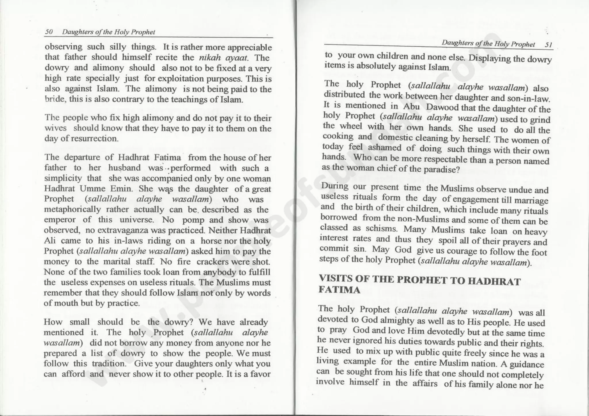 The Daughters of the Prophet Muhammad (SAW) | PDF