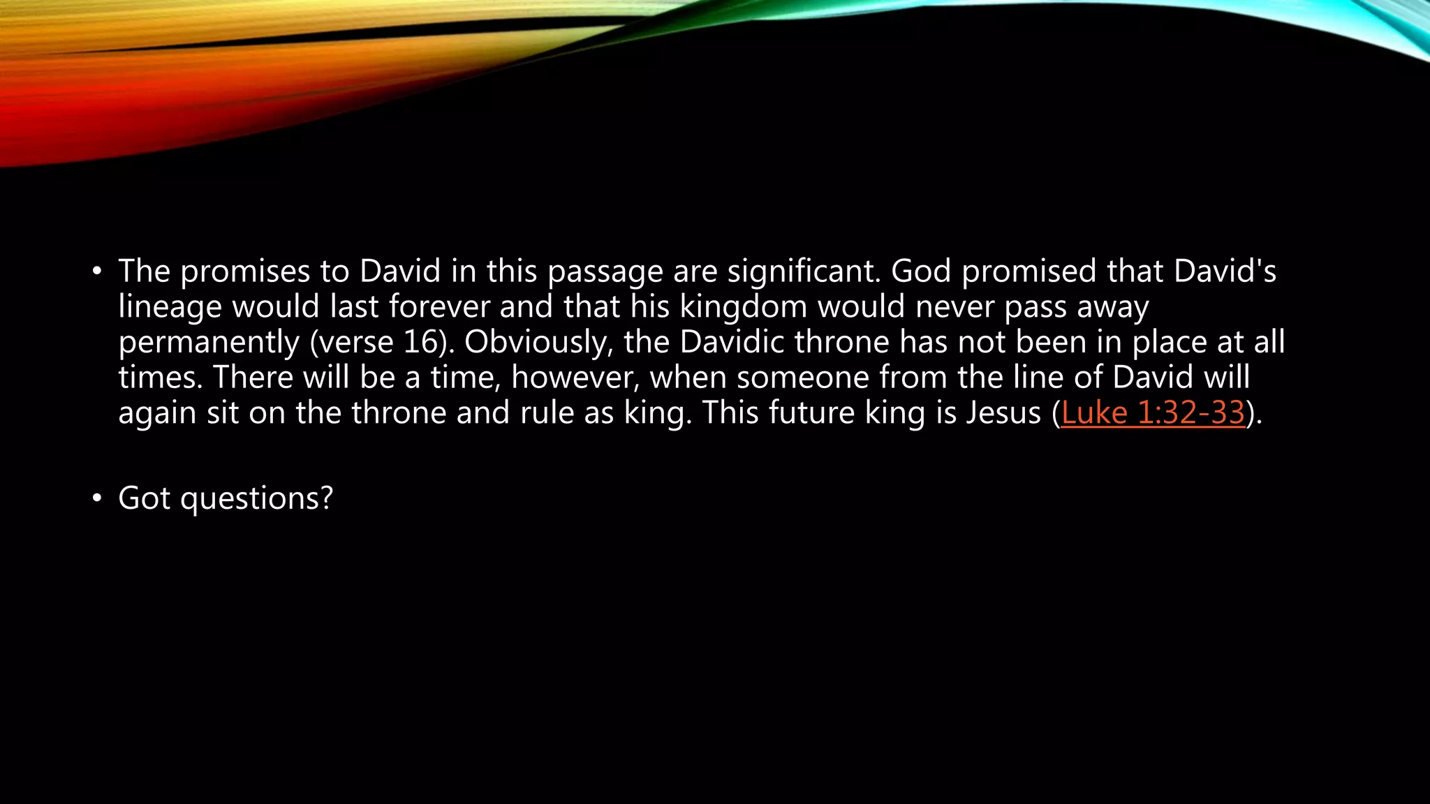 The Davidic Covenant | PPTX