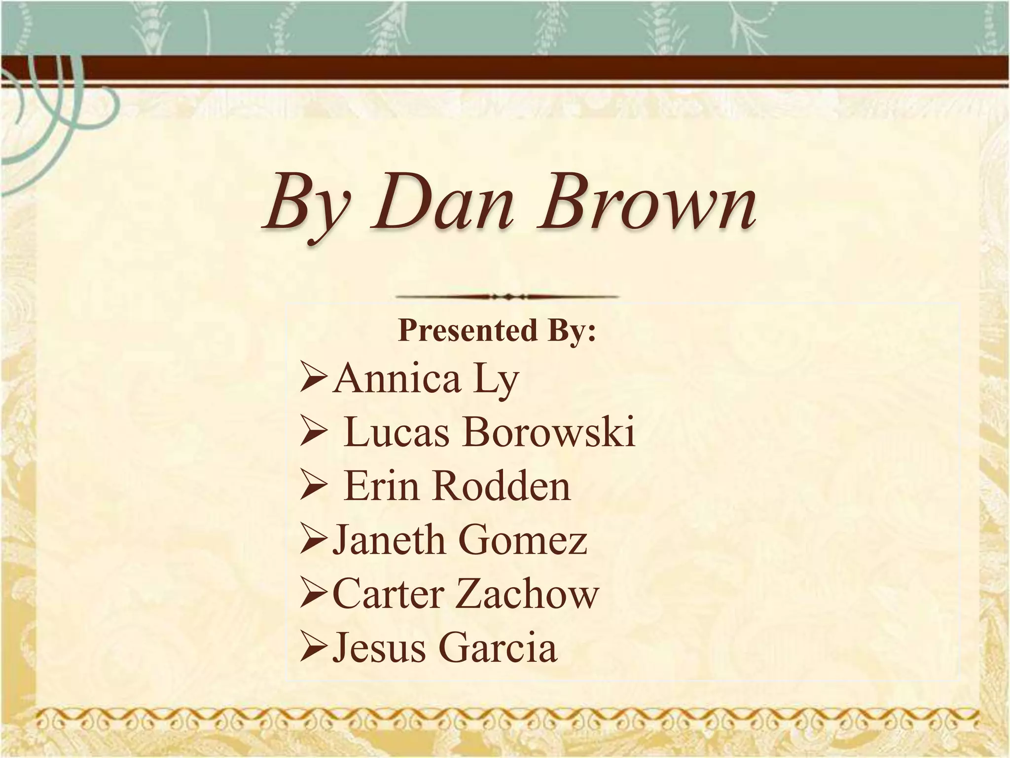 The Da Vinci Code ppt | PPTX | Fiction | Books and Literature