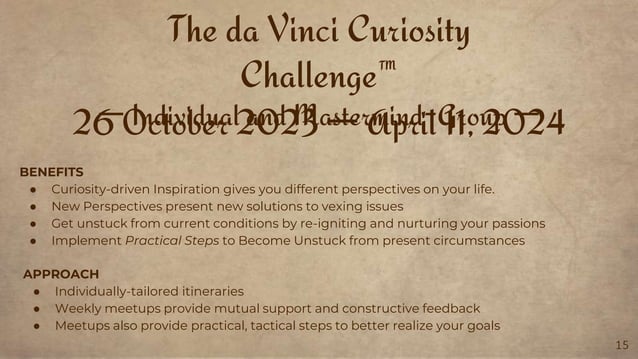 The da Vinci Curiosity Cycle.pptx | Free Download